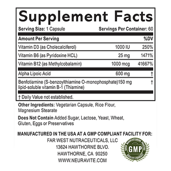 Best Vitamin Treatment for Peripheral Neuropathy Pain | NeuraVite ...